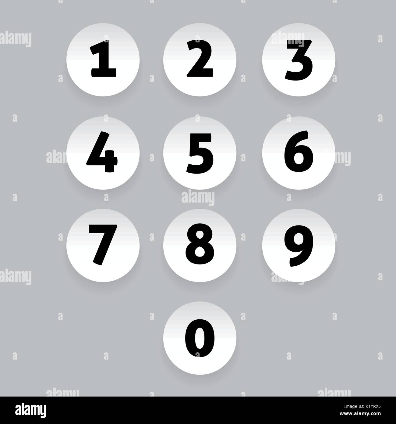 Numbers illustration circle hi-res stock photography and images - Alamy