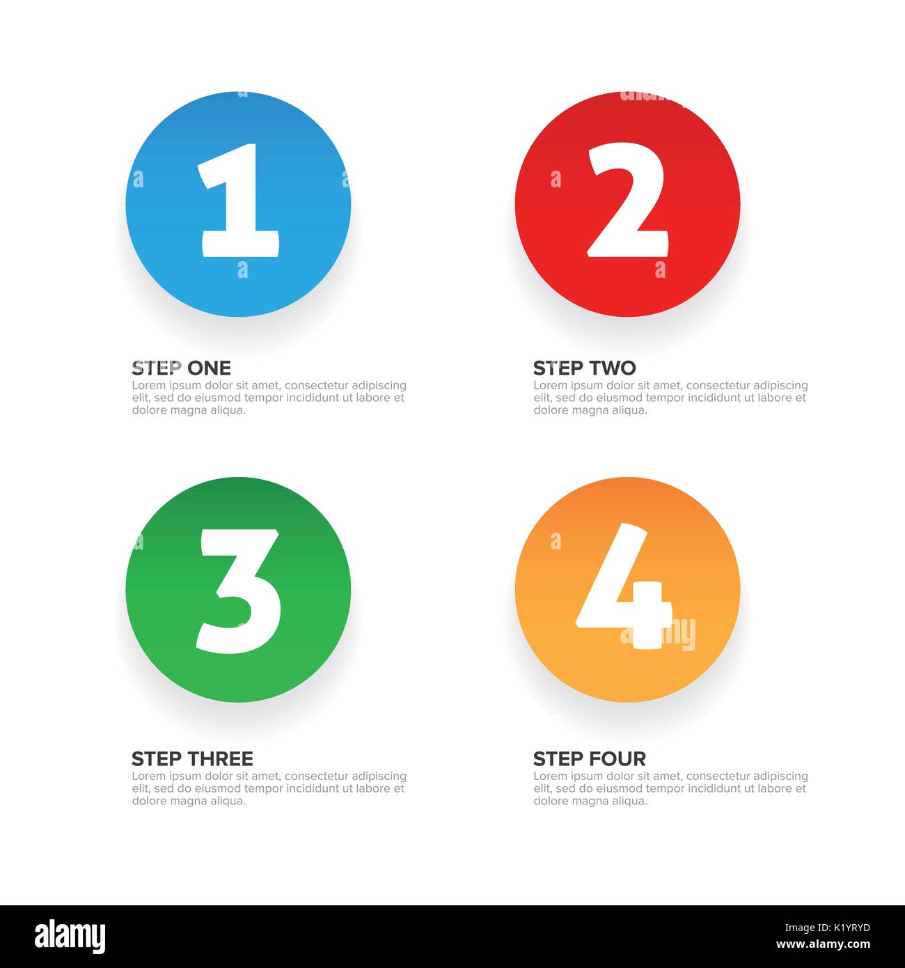 Four steps design template Stock Vector Images - Alamy