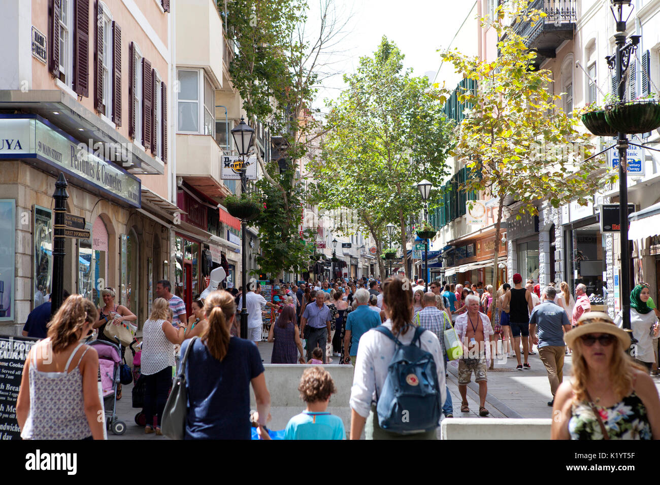 Main street gibraltar shops hi-res stock photography and images - Alamy