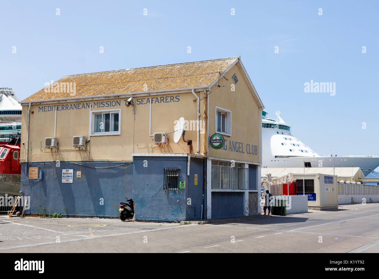 Flying Angel Club at the port of Gibraltar Stock Photo - Alamy