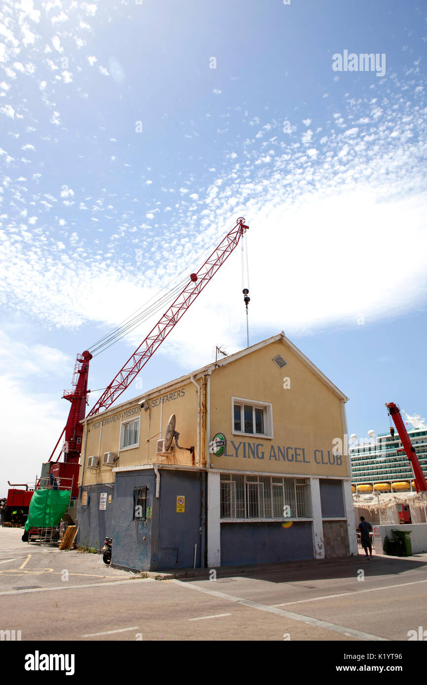 Flying Angel Club at the port of Gibraltar Stock Photo - Alamy