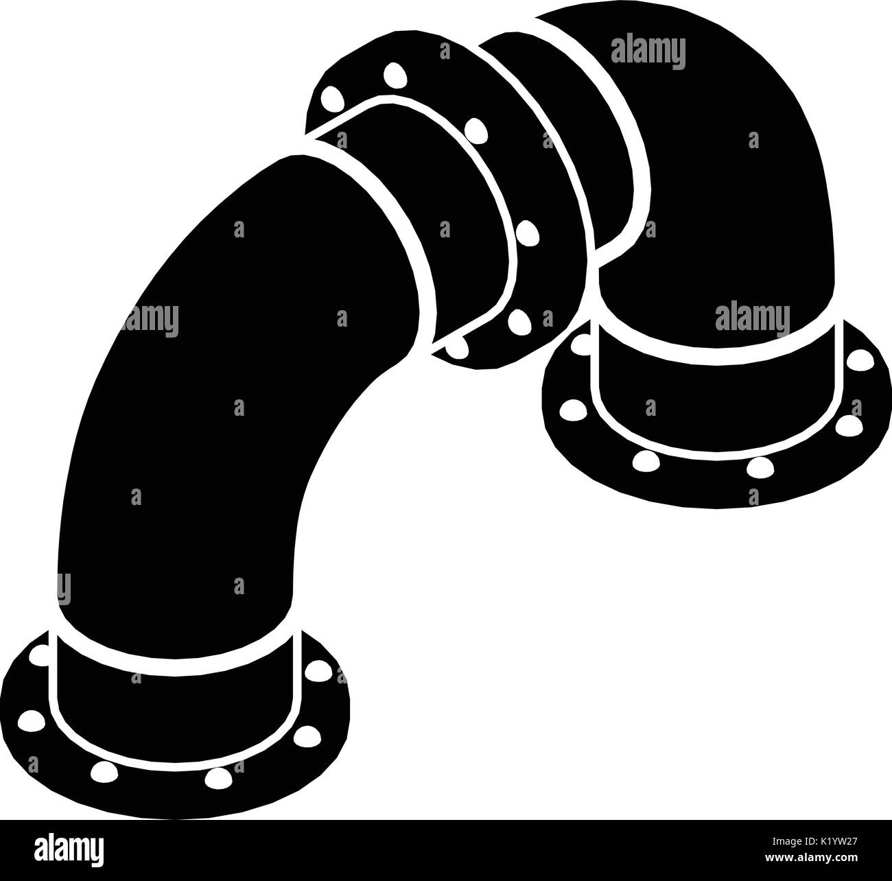 Curved pipe icon, simple black style Stock Vector Image & Art - Alamy