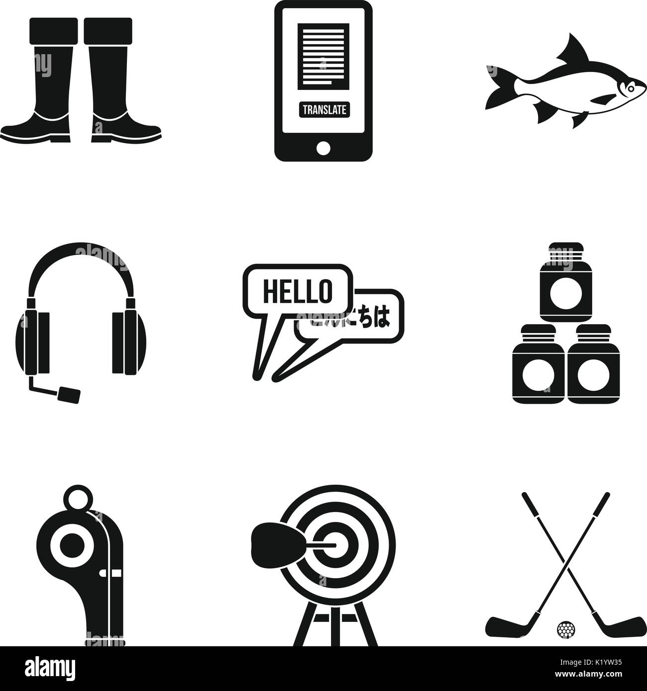 Guide icons set, simple style Stock Vector Image & Art - Alamy