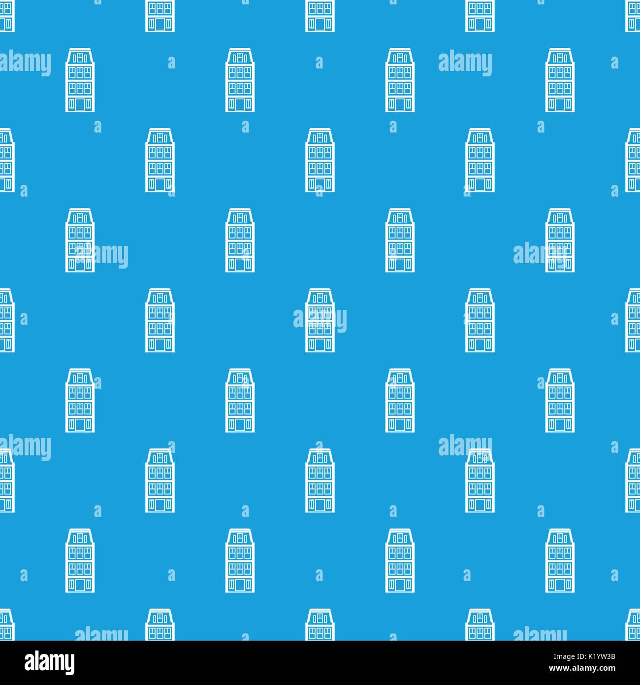 Dutch houses pattern seamless blue Stock Vector Image & Art - Alamy
