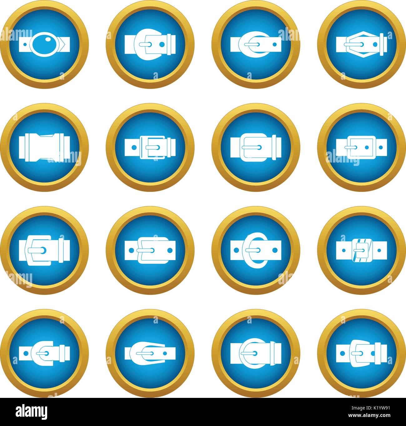 Silver buckles Stock Vector Images - Alamy