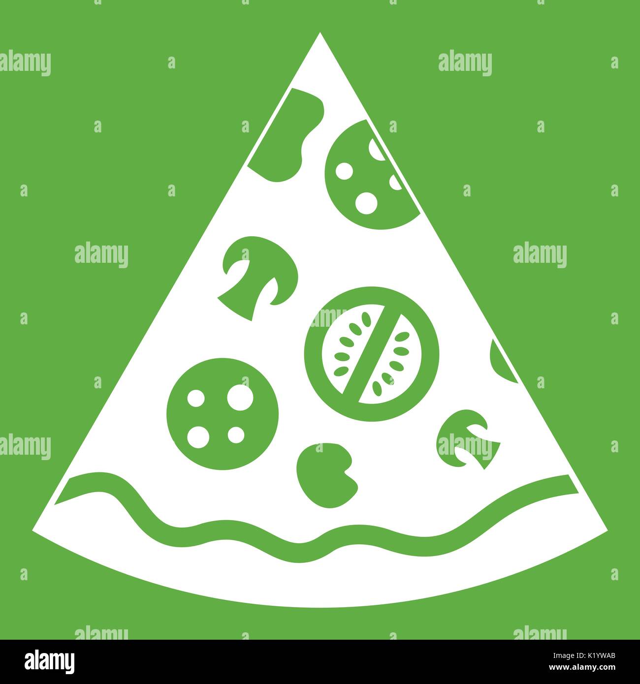 Pizza slice icon green Stock Vector Image & Art - Alamy