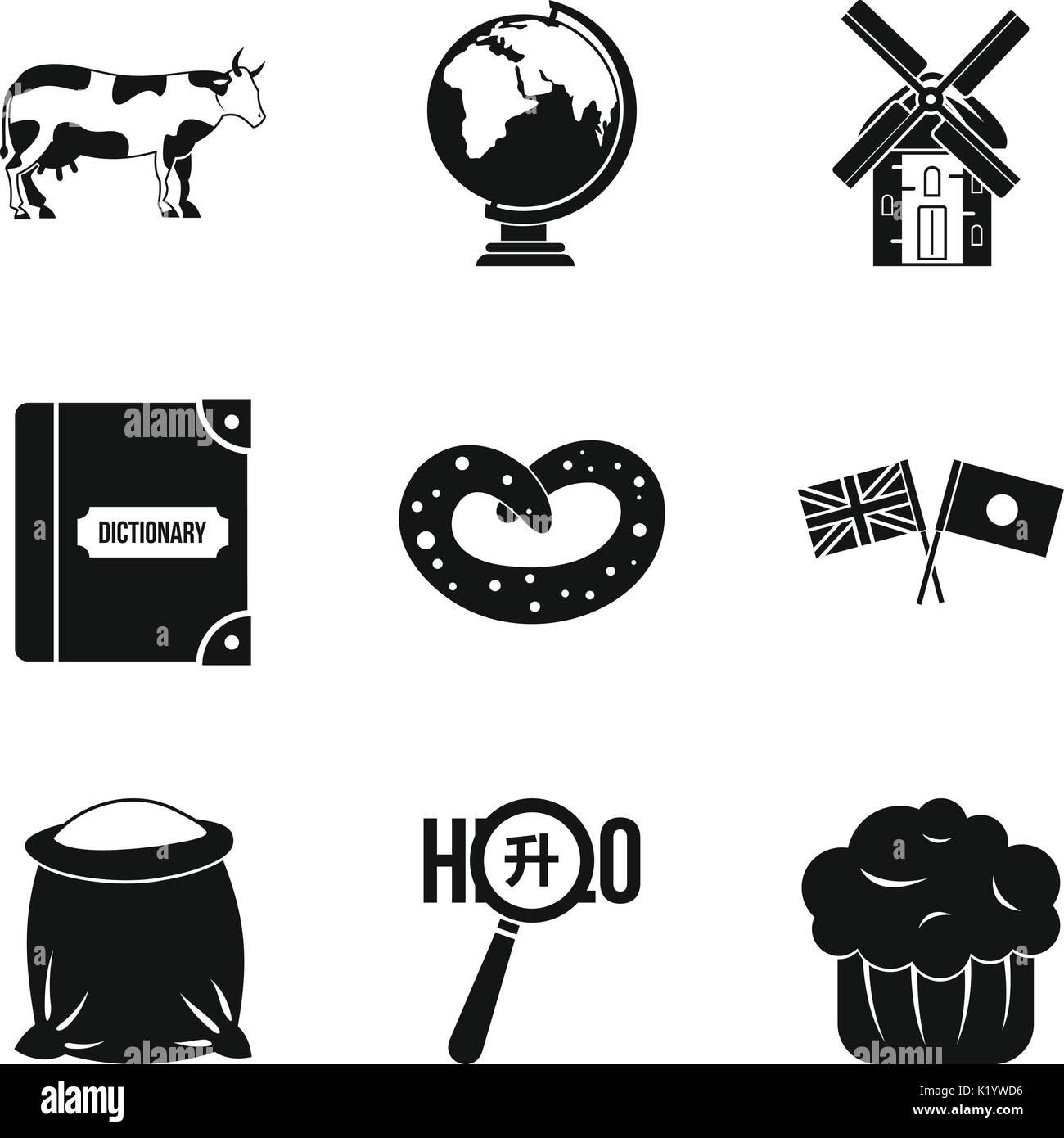 Around the world icons set, simple style Stock Vector Image & Art - Alamy
