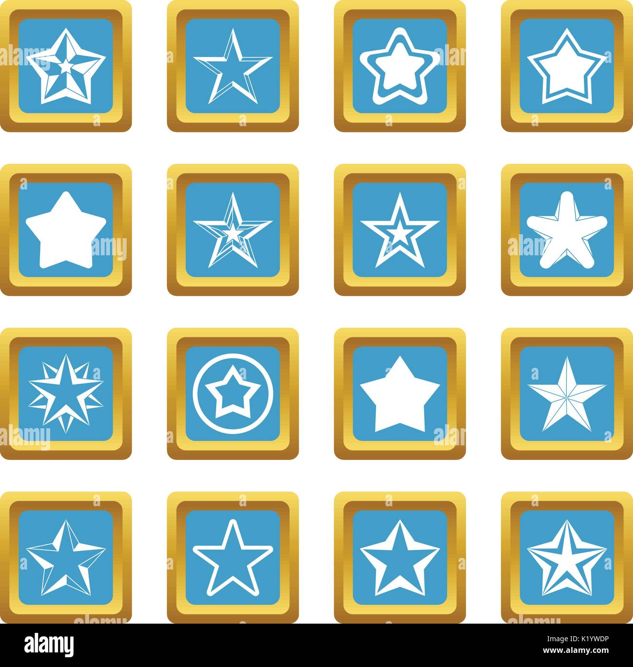 Star icons azure Stock Vector Image & Art - Alamy