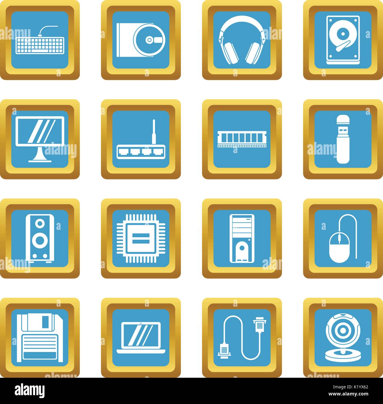 Computer icons azure Stock Vector Image & Art - Alamy