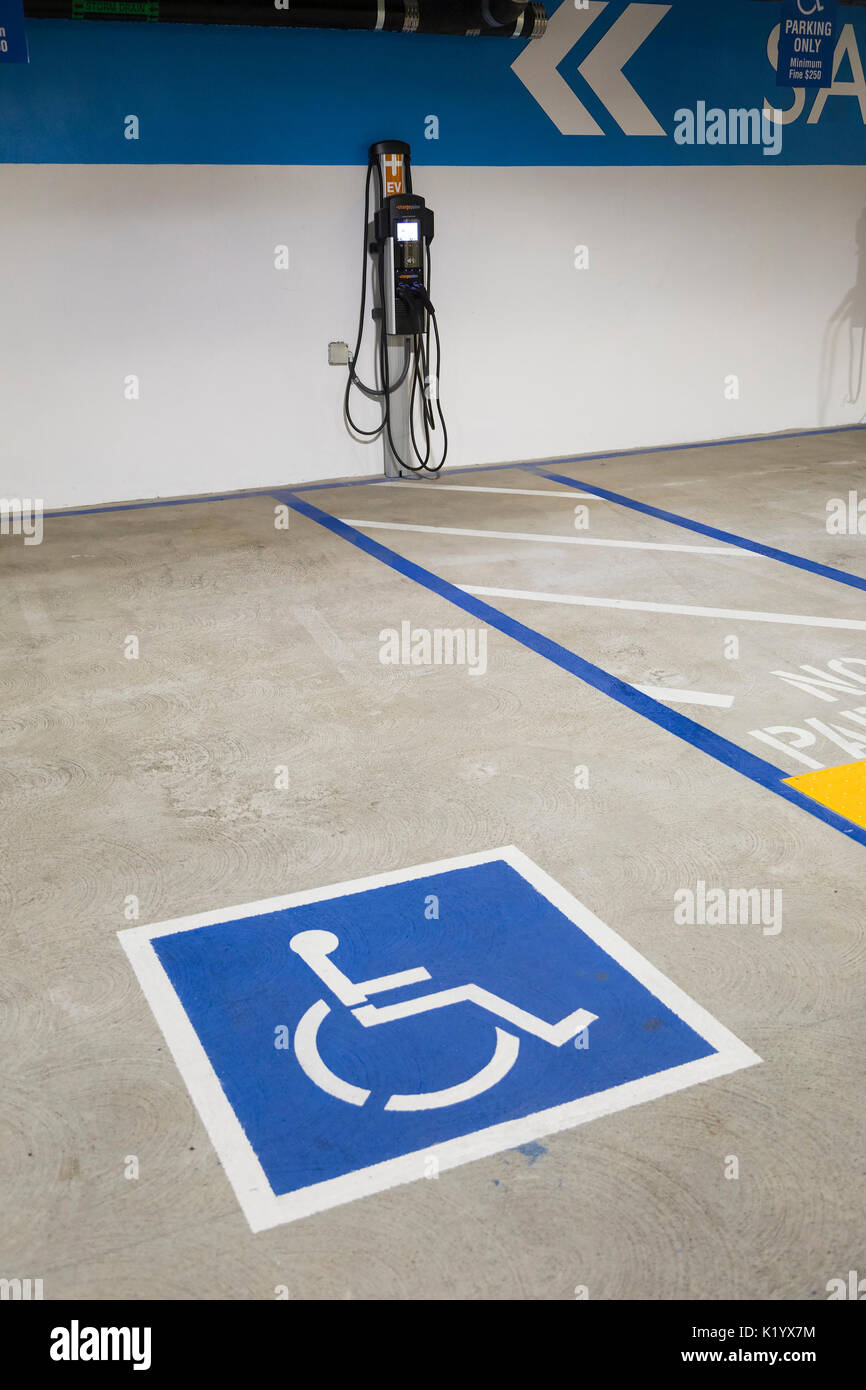 Charging Station for disabled Stock Photo - Alamy