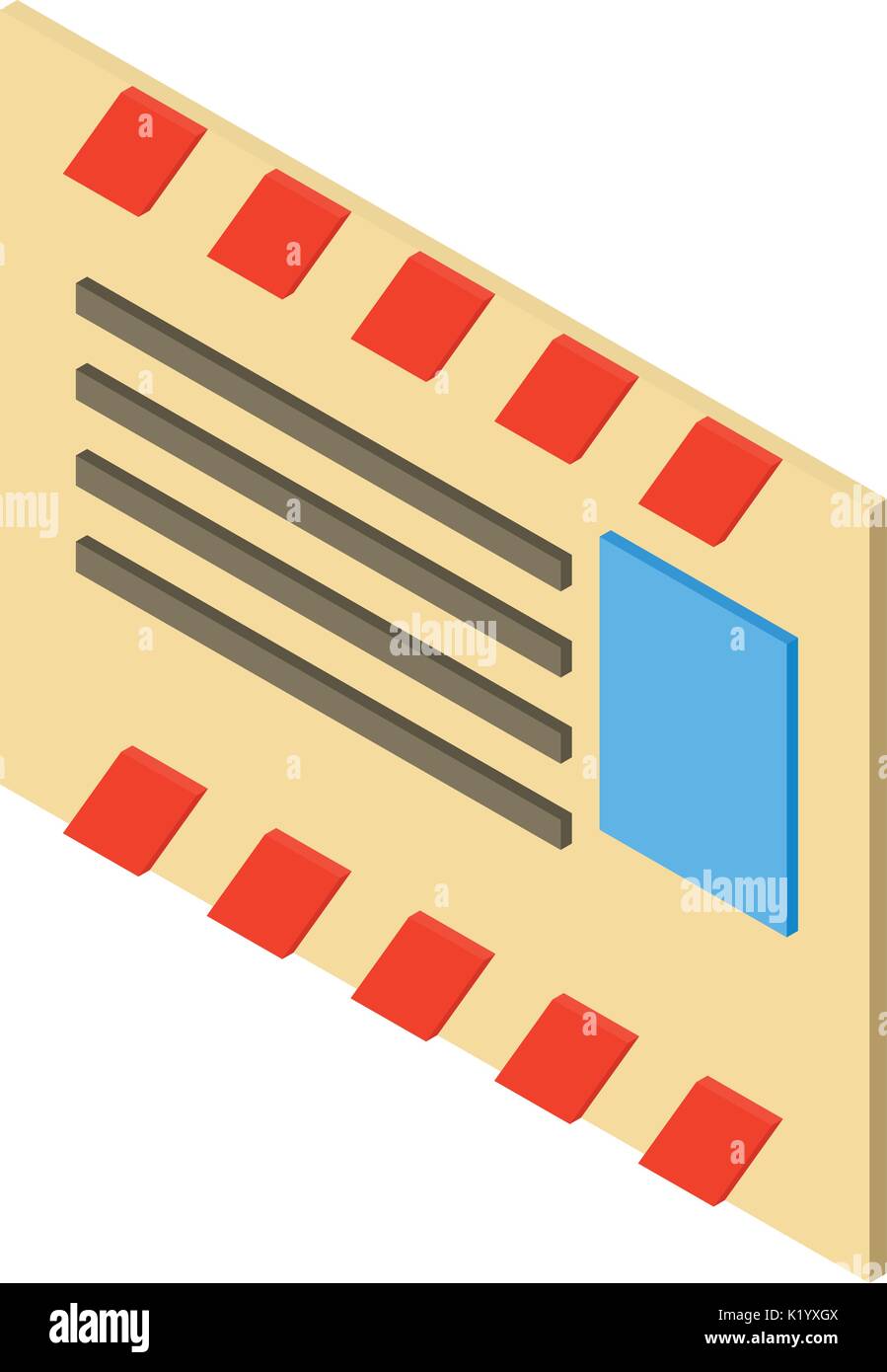 Old envelope isolated front Stock Vector Images - Alamy