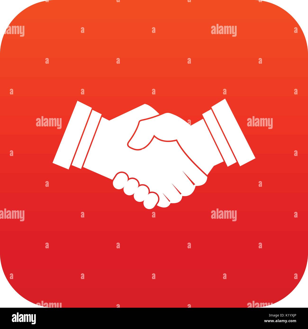 Business handshake icon digital red Stock Vector Image & Art - Alamy