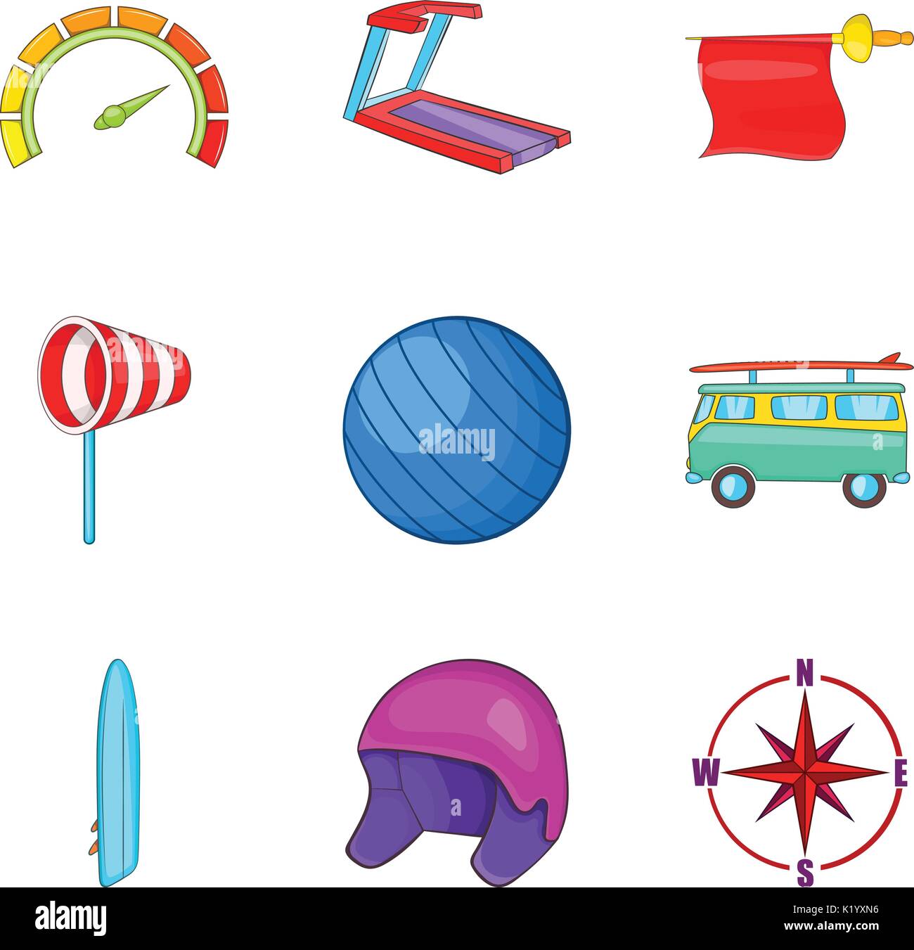 Vigor icons set, cartoon style Stock Vector Image & Art - Alamy