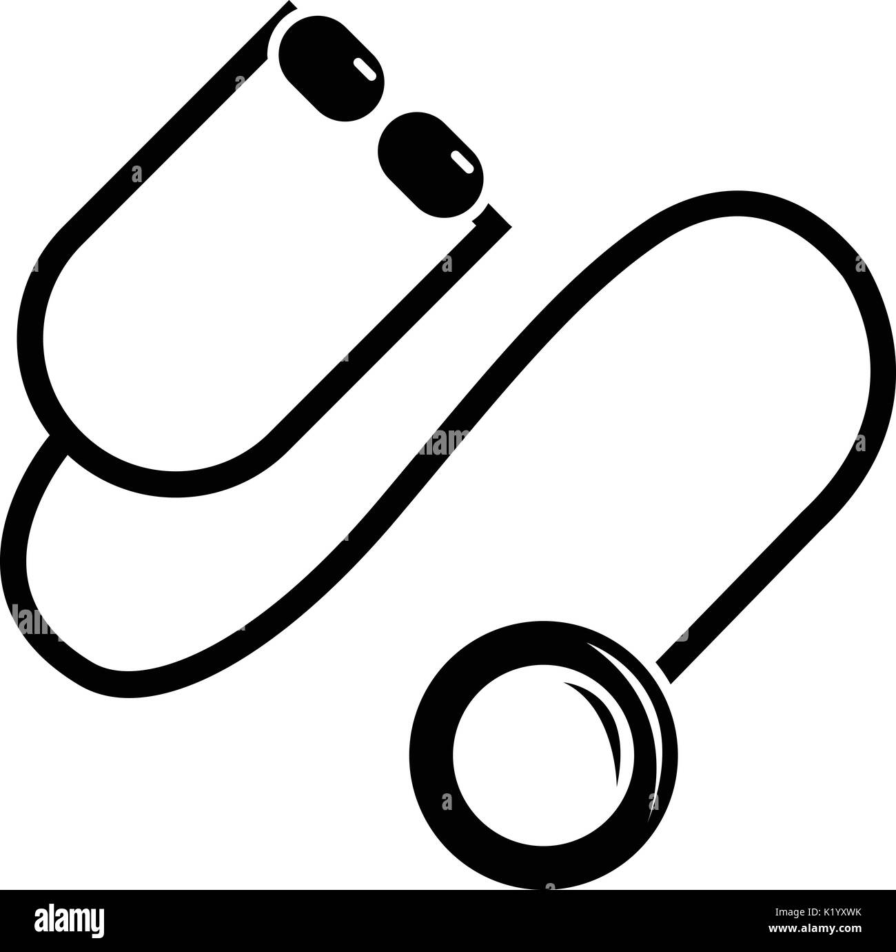 Stethoscope icon, simple black style Stock Vector Image & Art - Alamy