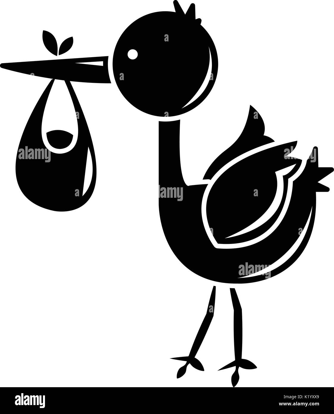 Stork child icon, simple black style Stock Vector Image & Art - Alamy