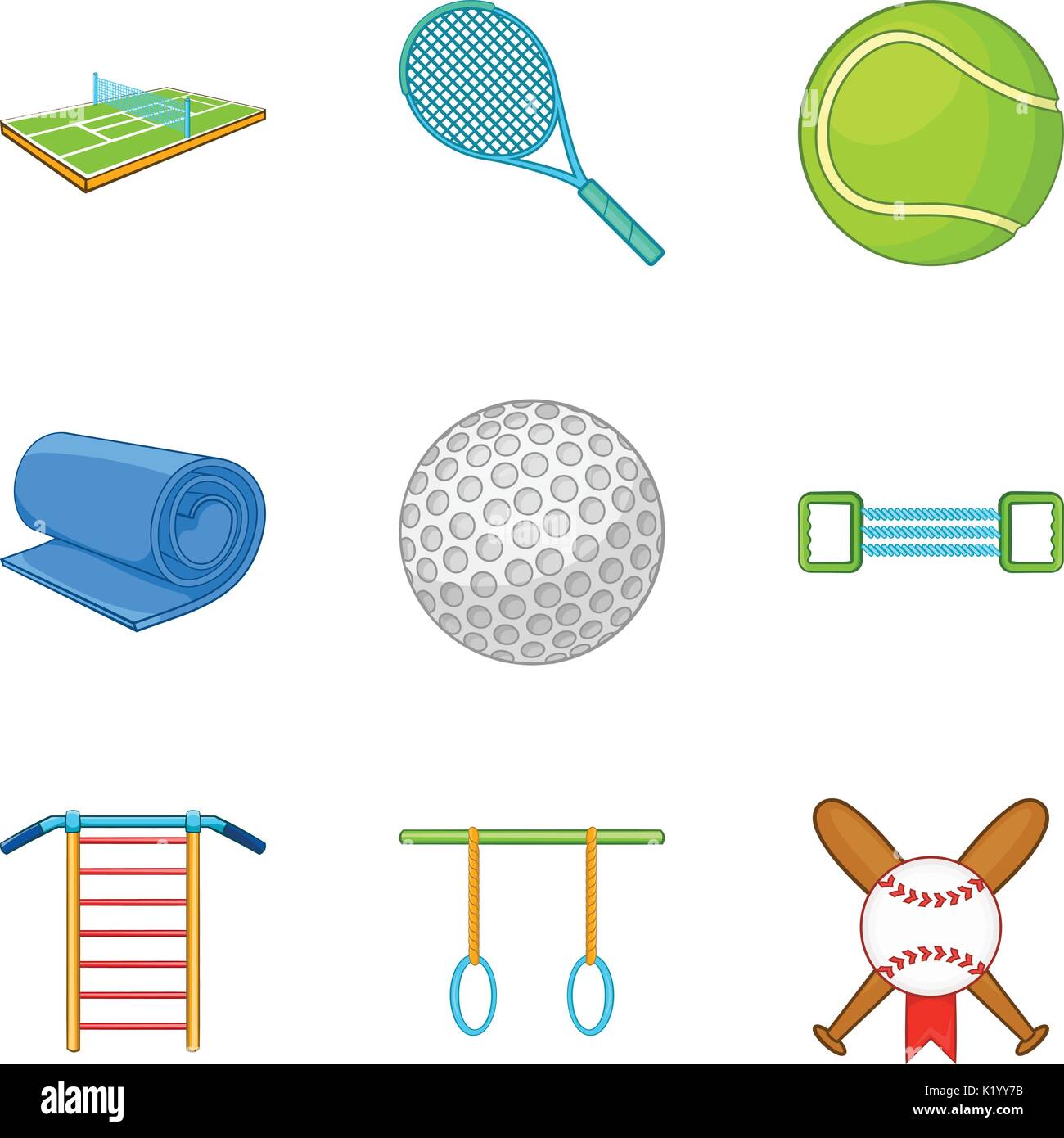 Stretch icons set, cartoon style Stock Vector Image & Art - Alamy