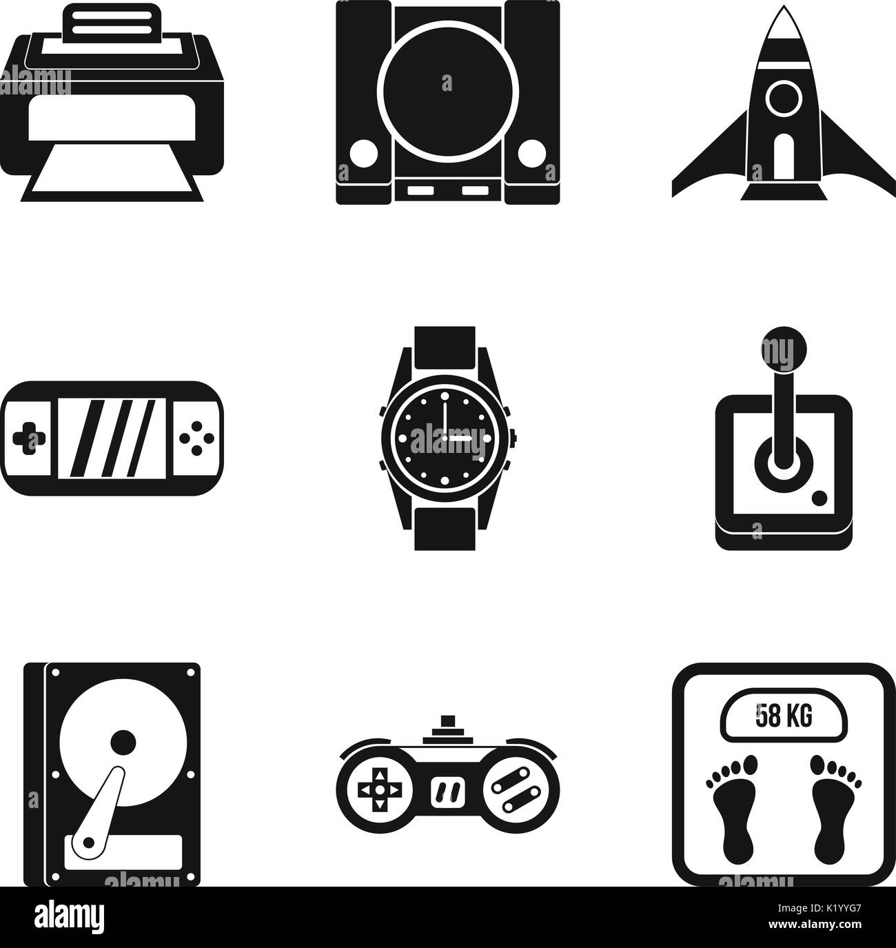 Adjustment icons set, simple style Stock Vector Image & Art - Alamy