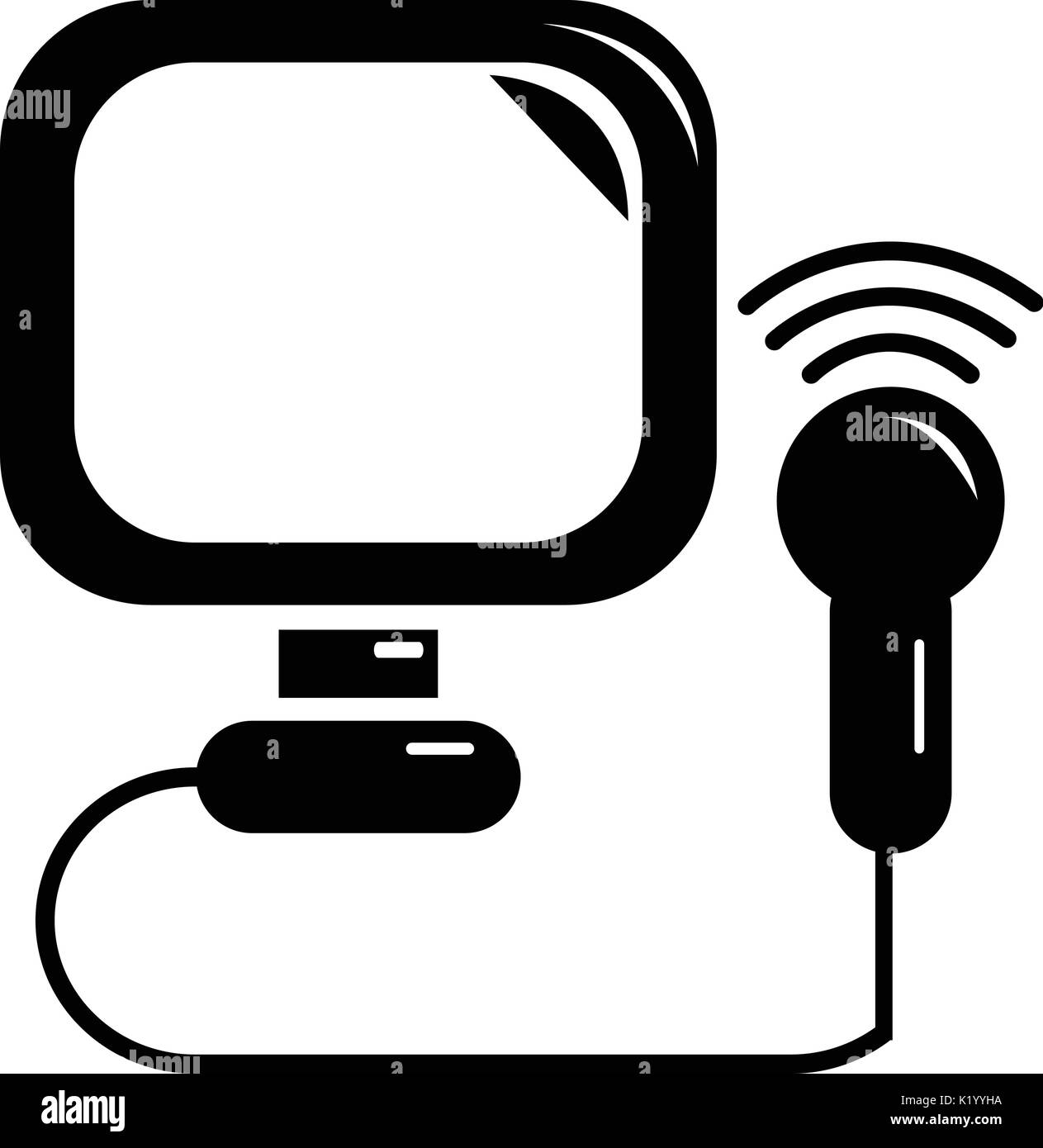 Ultrasound icon, simple black style Stock Vector Image & Art - Alamy