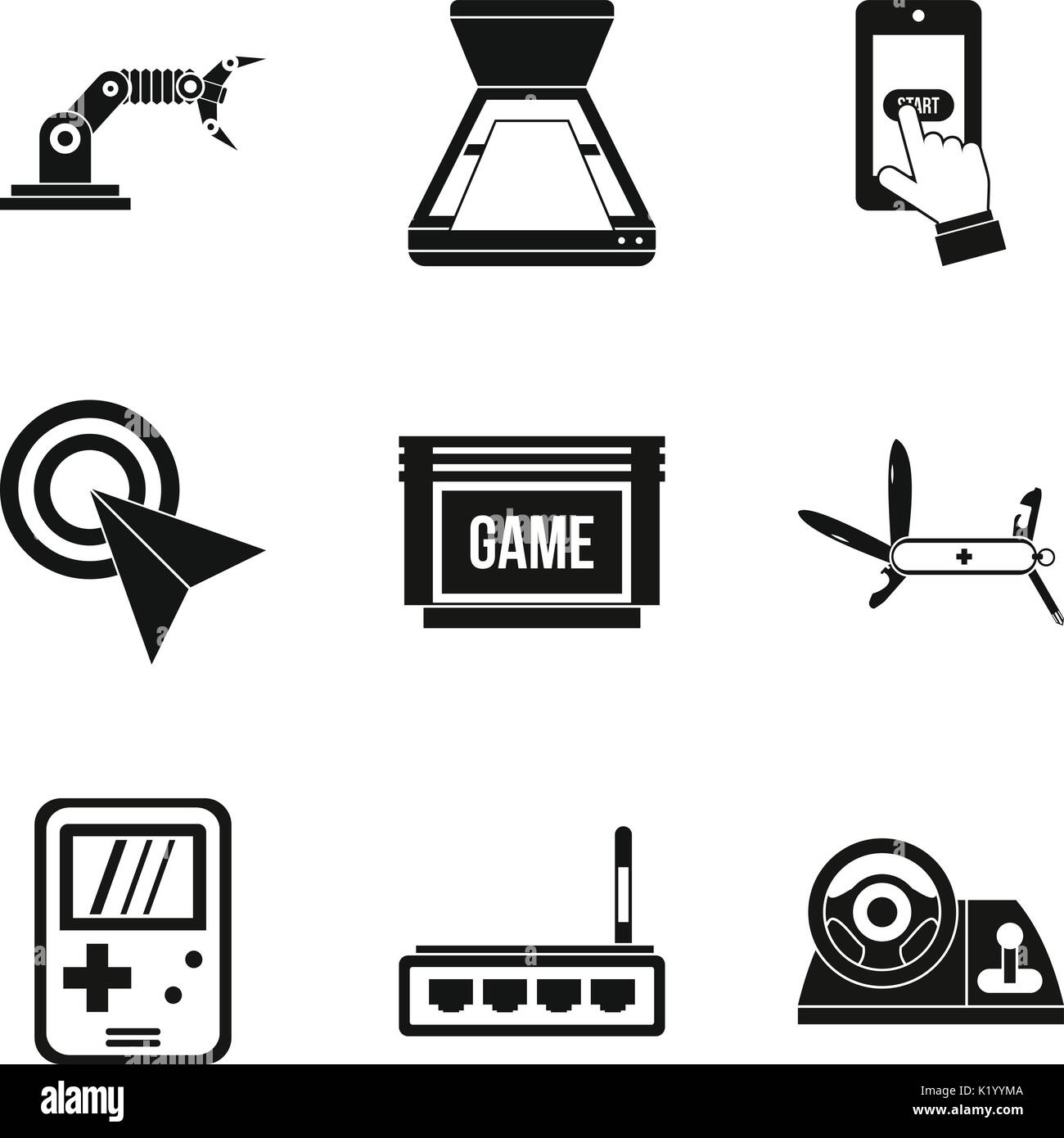 Install icons set, simple style Stock Vector Image & Art - Alamy