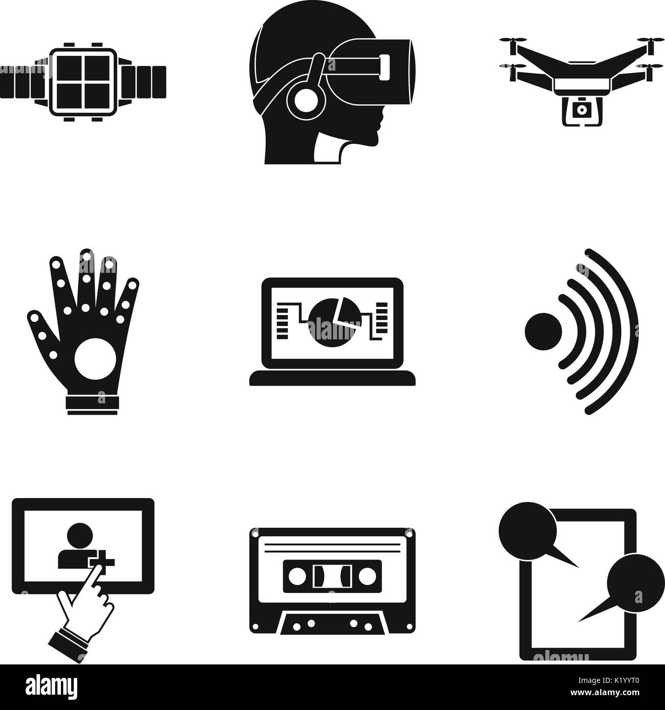 Test icons set, simple style Stock Vector Image & Art - Alamy