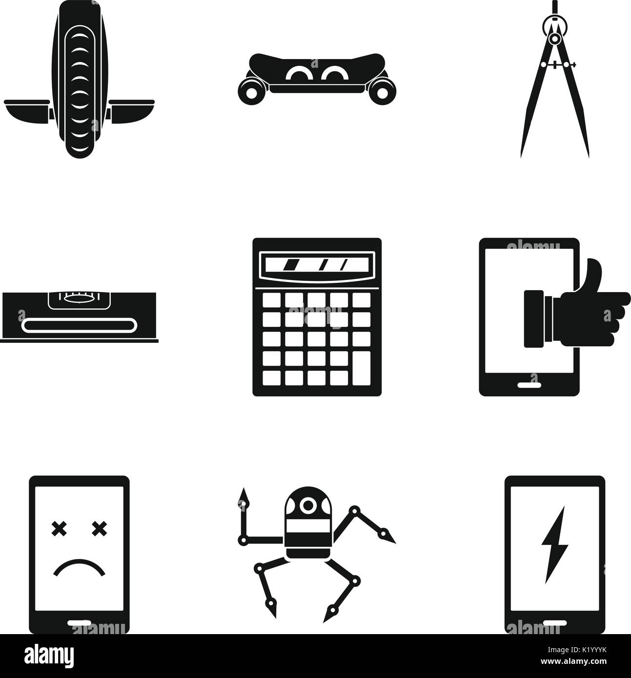 Tuning icons set, simple style Stock Vector Image & Art - Alamy