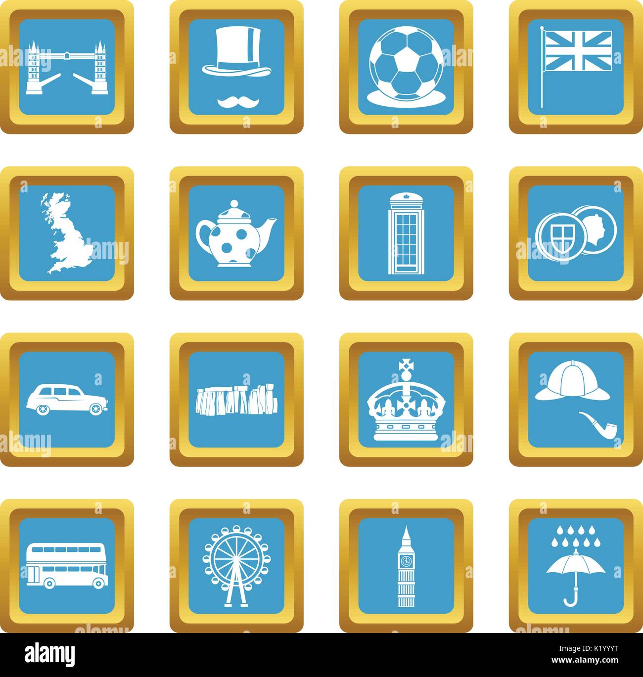 Great Britain icons azure Stock Vector Image & Art - Alamy