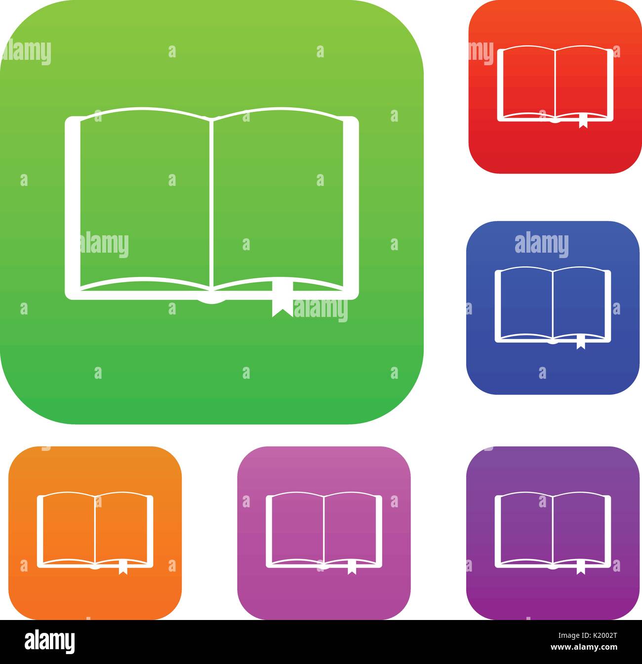 Open book with bookmark set collection Stock Vector Image & Art - Alamy