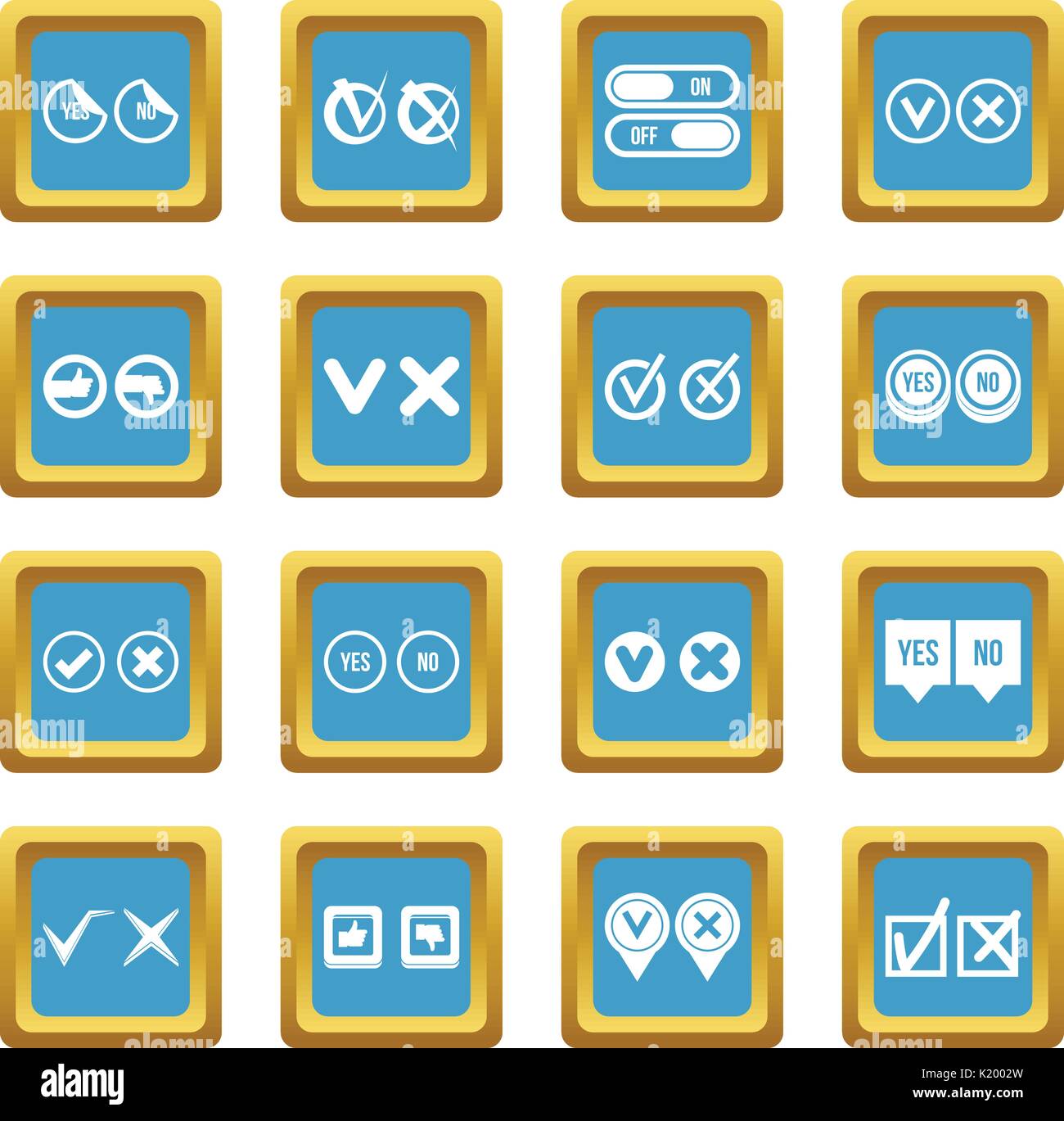 Check mark icons azure Stock Vector Image & Art - Alamy