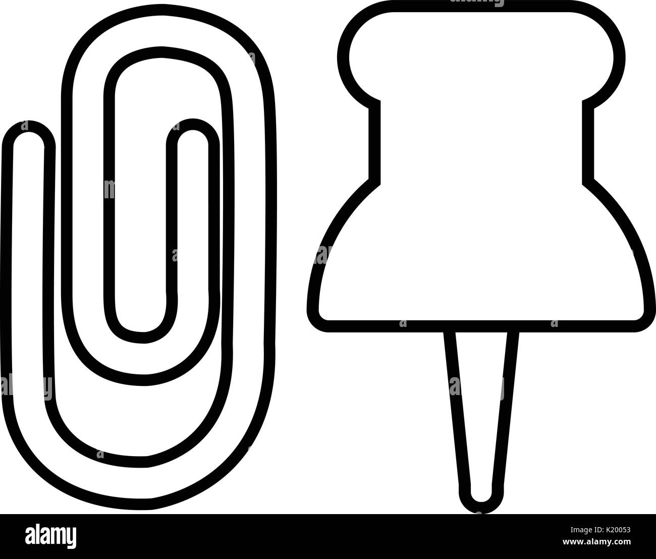 Paper clip icon, outline line style Stock Vector Image & Art - Alamy