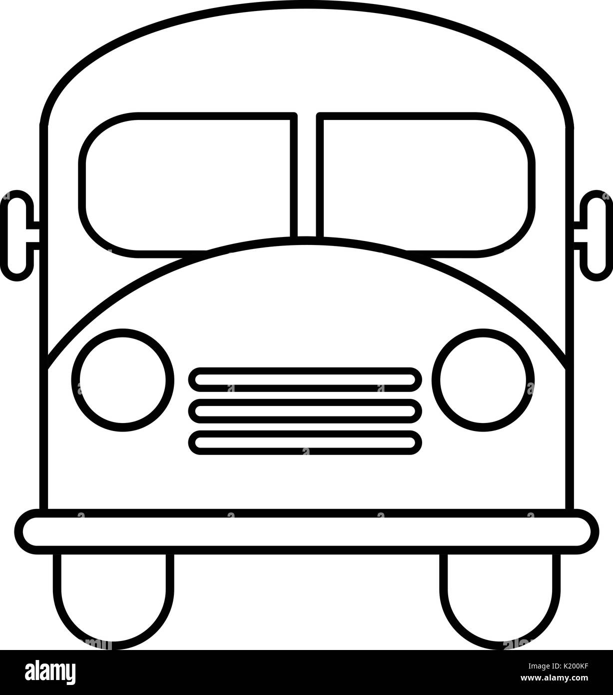 School bus icon, outline line style Stock Vector Image & Art - Alamy