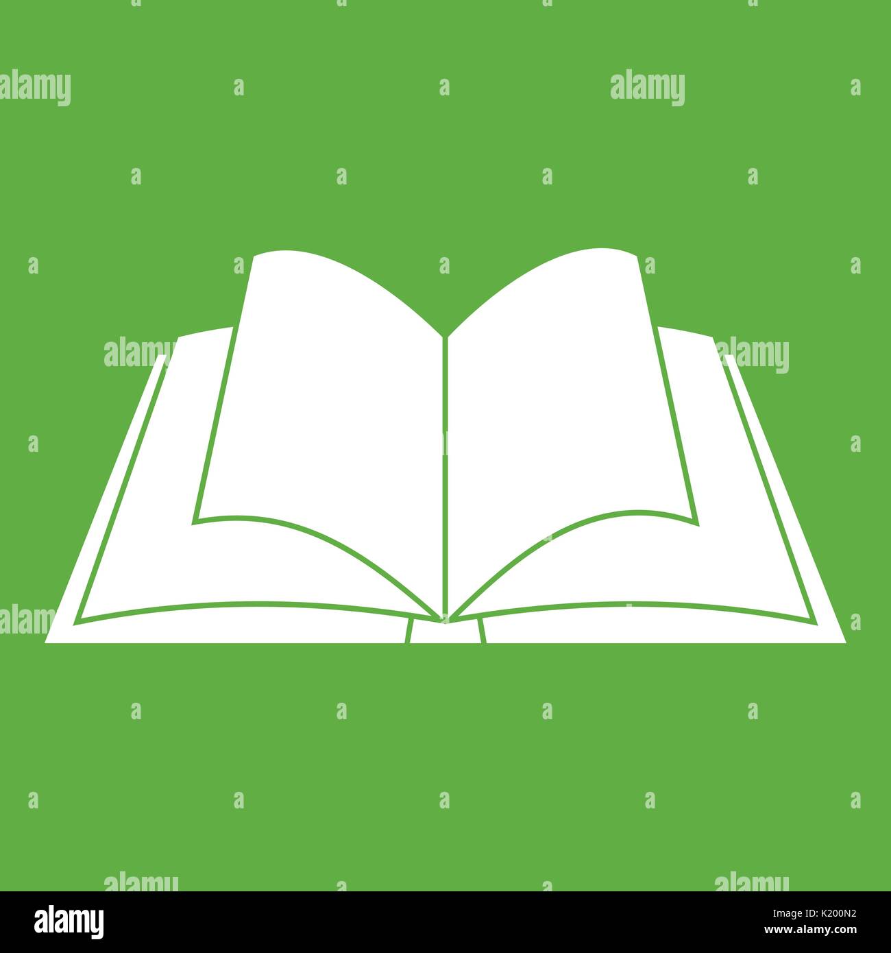 Opened book with pages fluttering icon green Stock Vector Image & Art ...