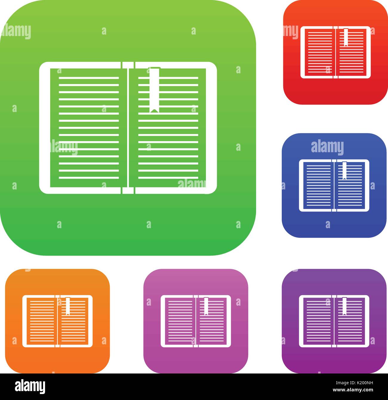 Open tutorial with bookmark set collection Stock Vector Image & Art - Alamy
