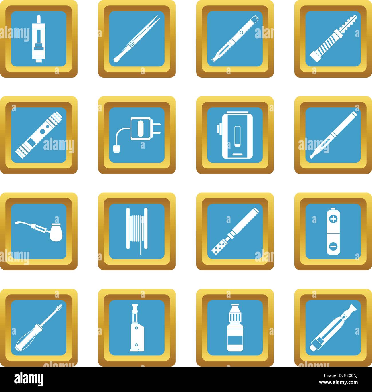 Vaping icons azure Stock Vector Image & Art - Alamy