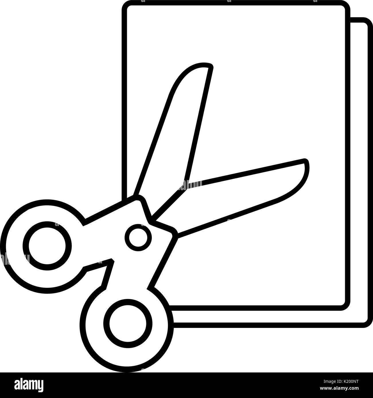 Scissors paper icon, outline line style Stock Vector Image & Art - Alamy