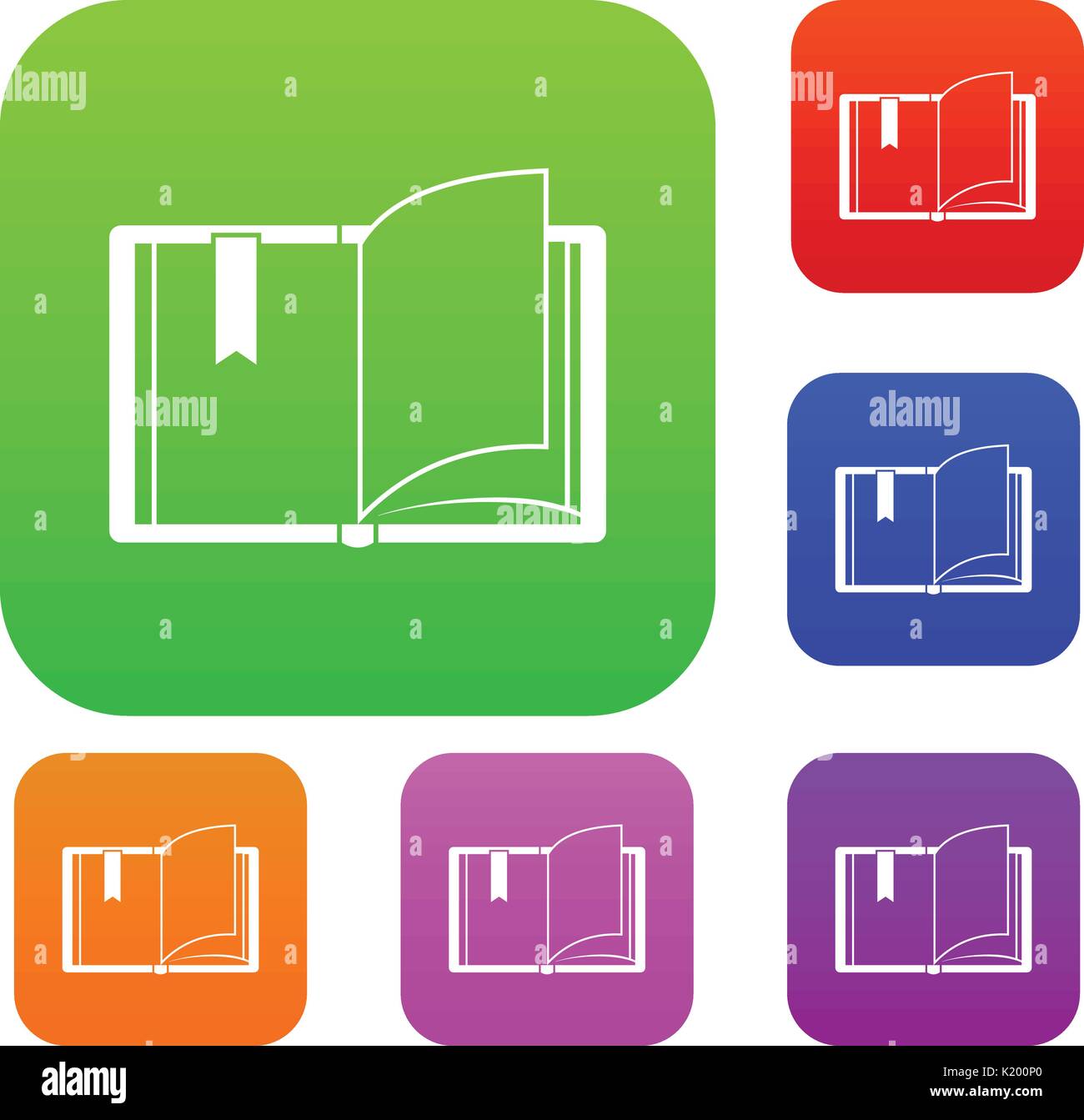 Open book set collection Stock Vector Image & Art - Alamy