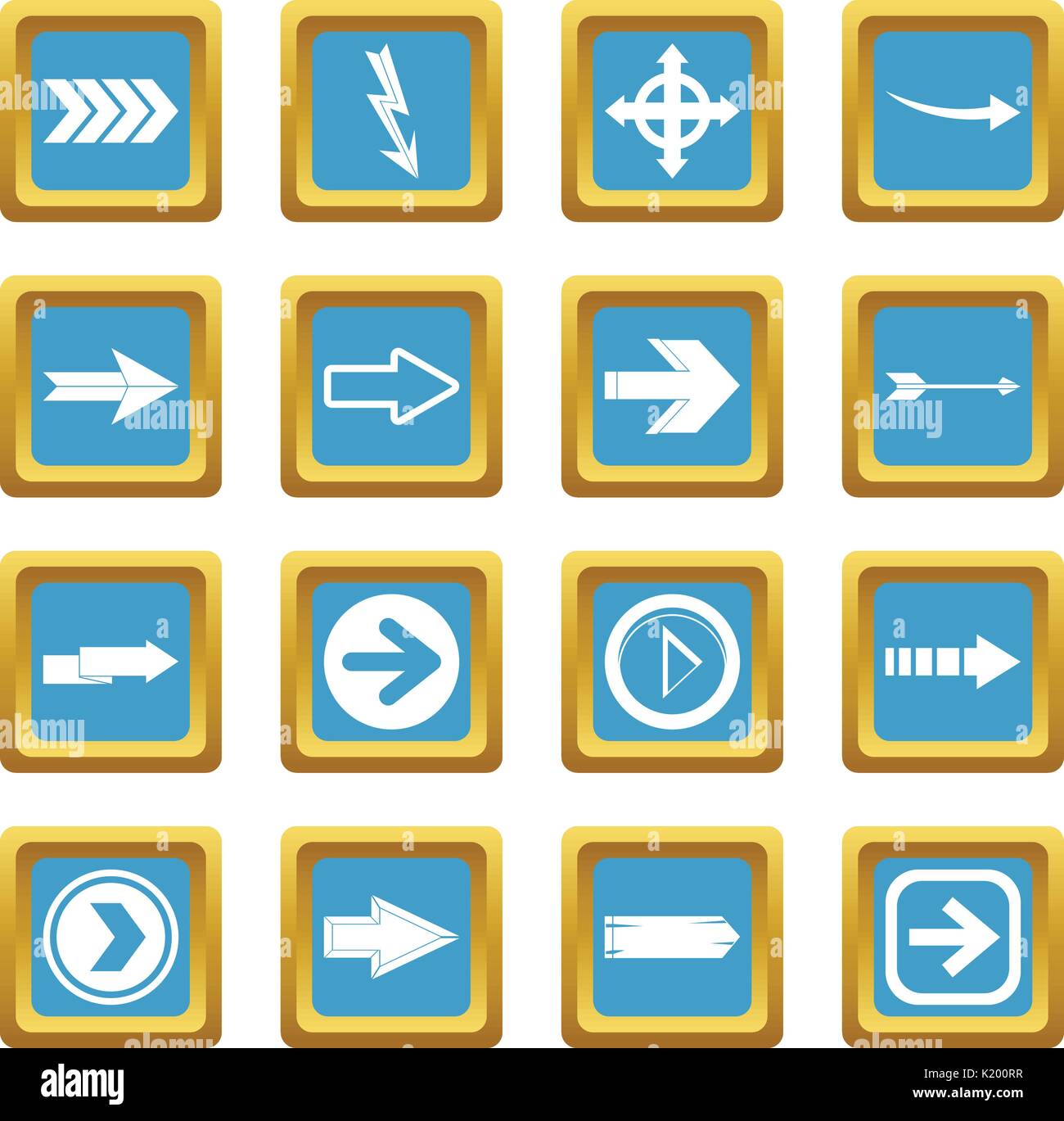 Arrow icons azure Stock Vector Image & Art - Alamy