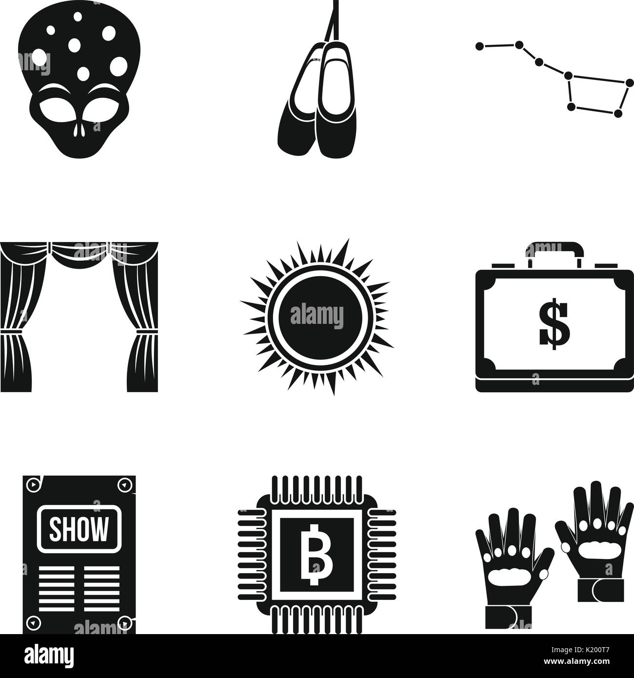Acting icons set, simple style Stock Vector Image & Art - Alamy