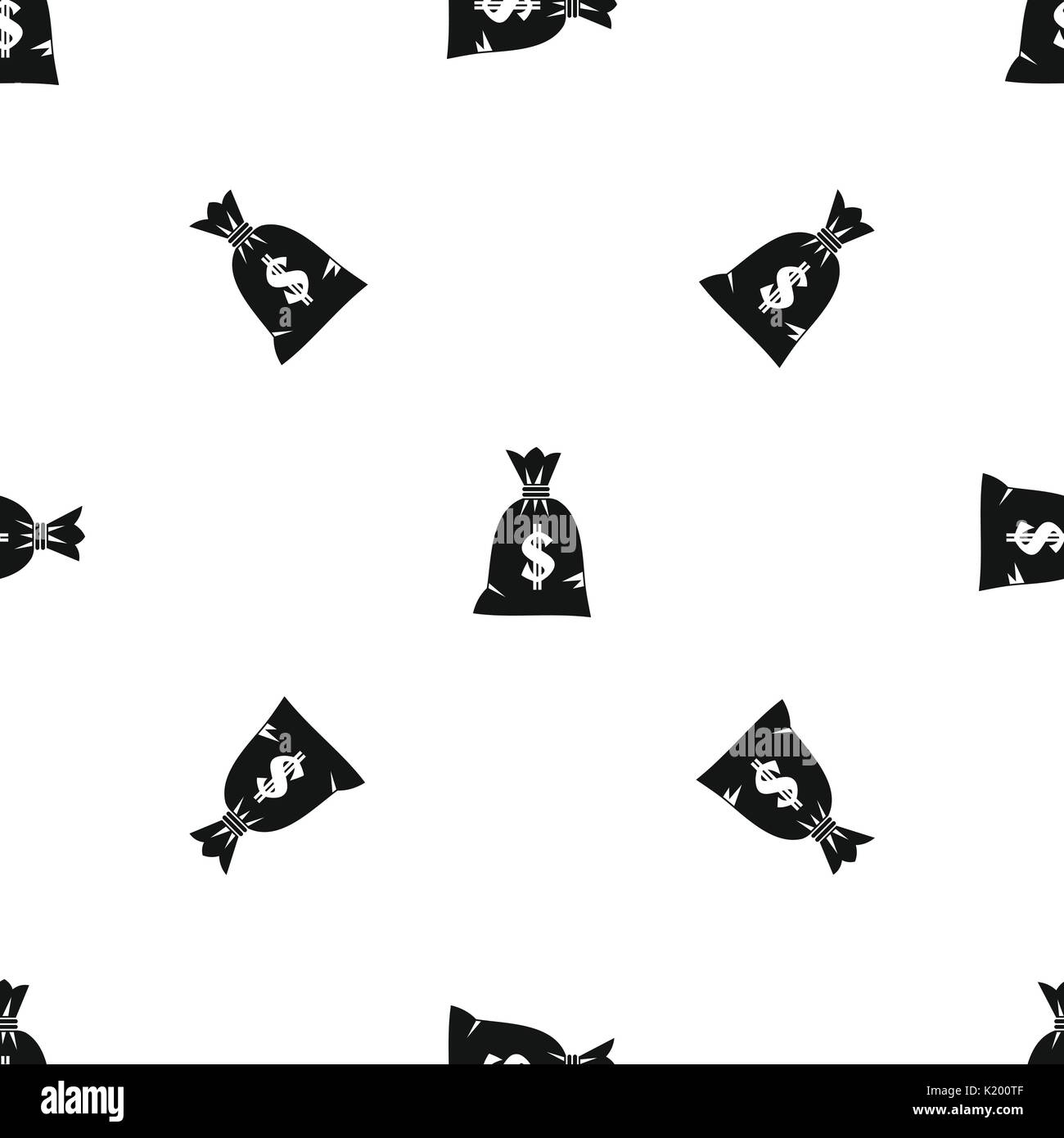 Money bag pattern seamless black Stock Vector Image & Art - Alamy