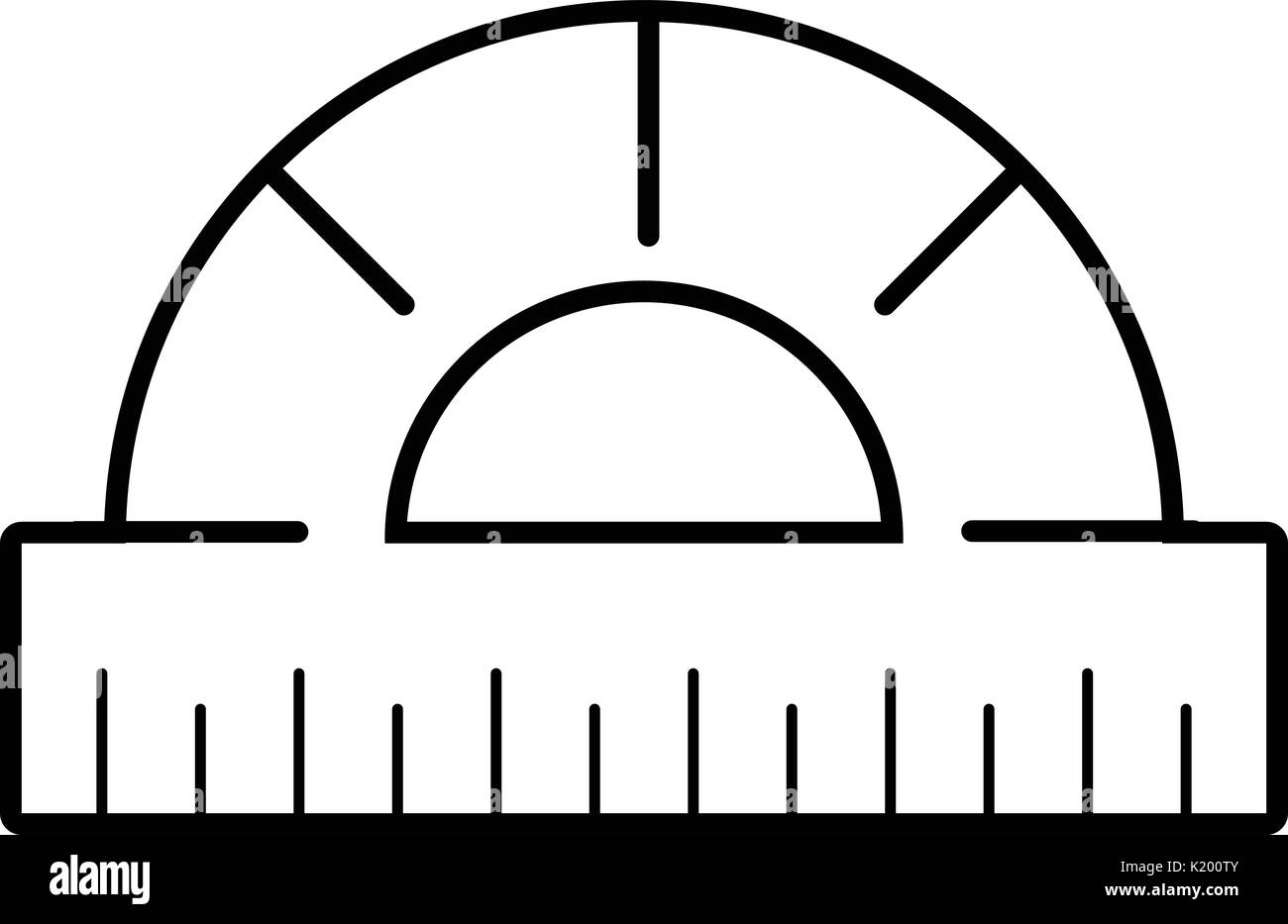 Ruler icon, outline line style Stock Vector Image & Art - Alamy