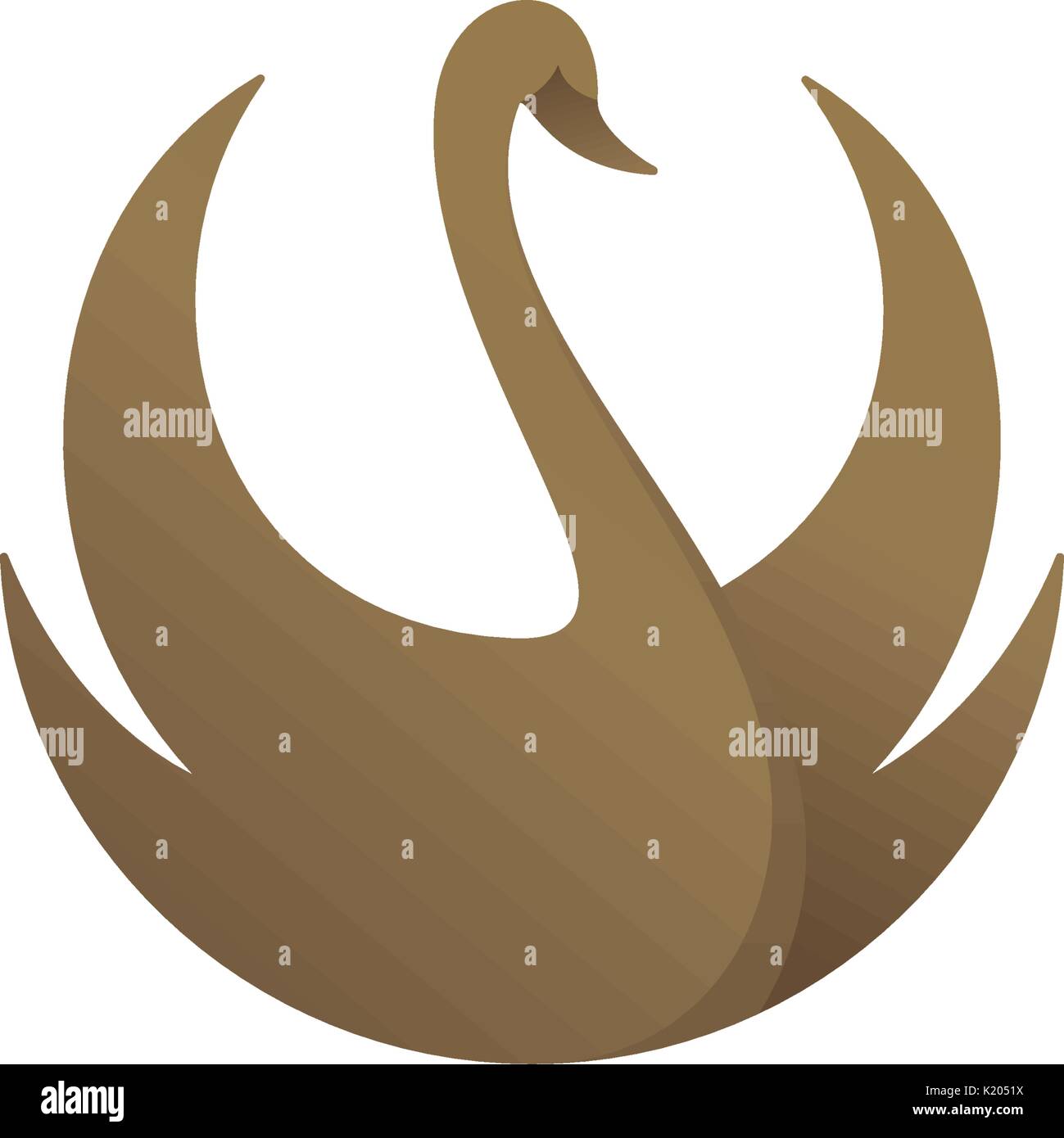 Swan logo design on white background. Vector illustration Stock Vector ...