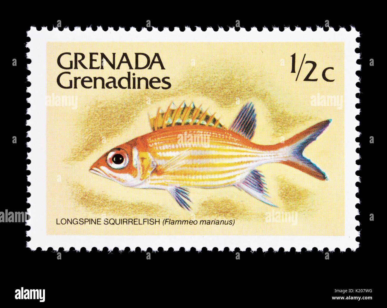 Postage stamp from Grenada Grenadines depicting a longspine ...