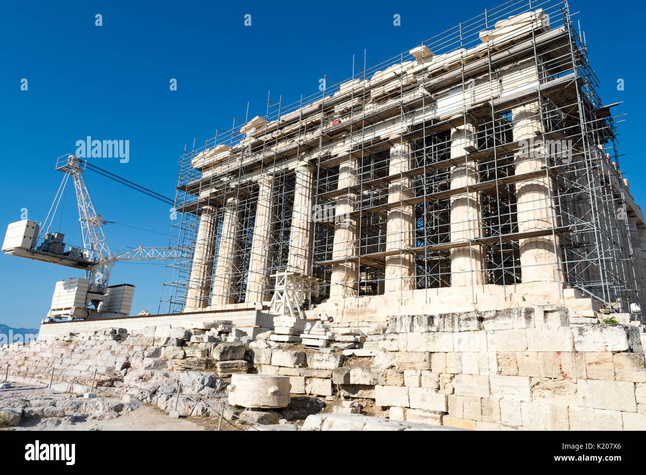 front side of parthenon in acropolis Stock Photo - Alamy