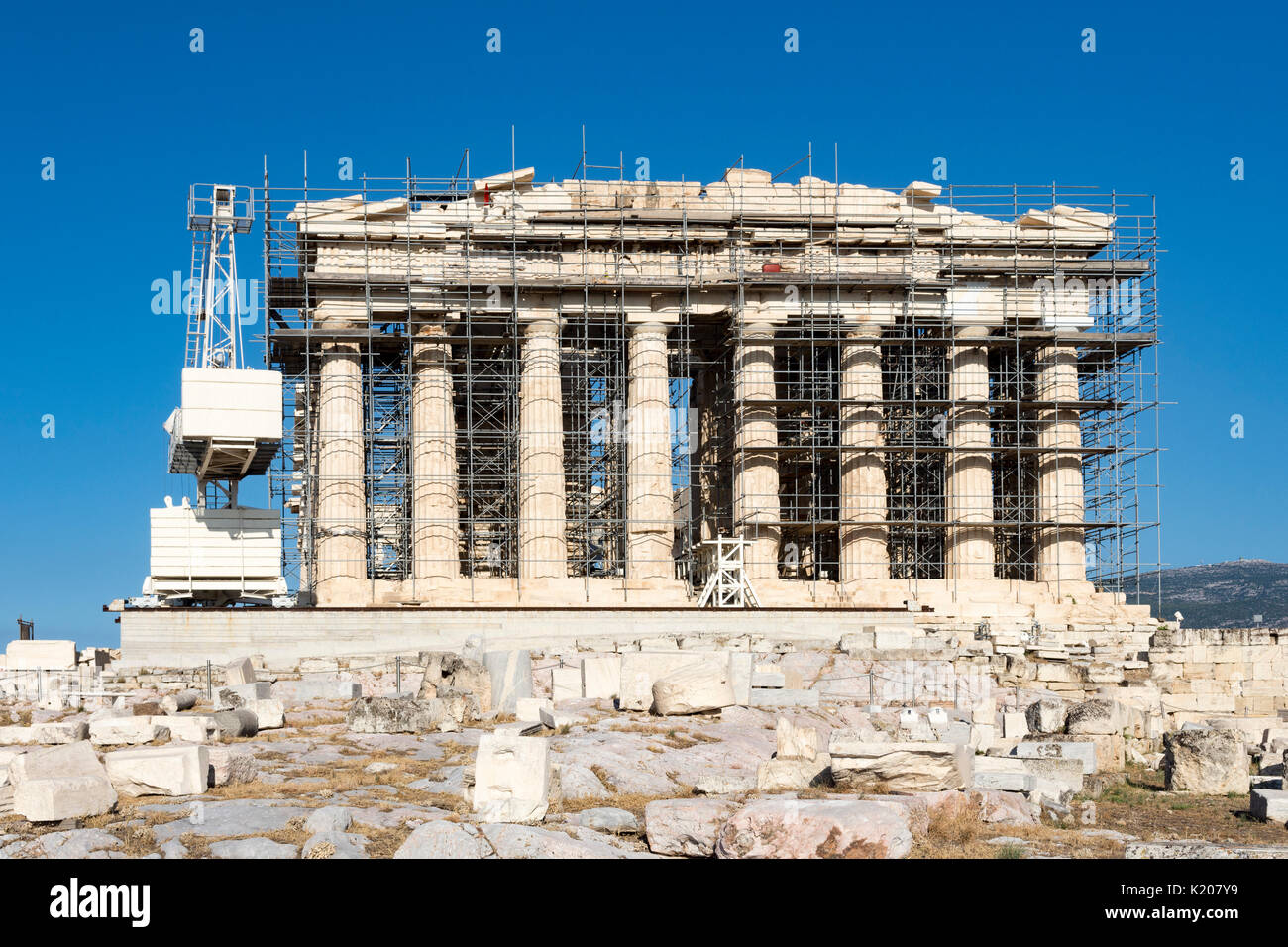 front side of parthenon in acropolis Stock Photo - Alamy