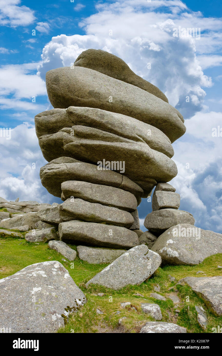 Rock formation Cheesewring, Stowes Hill, at Linkinhorne, Bodmin Moor ...