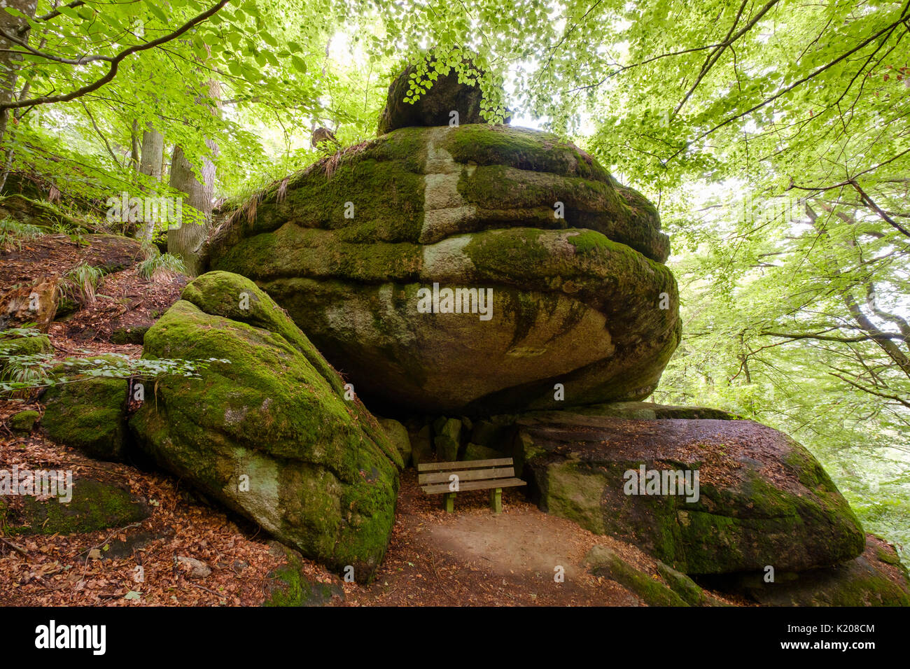 Rock formation Froschmaul, nature reserve palace gardens Falkenstein ...