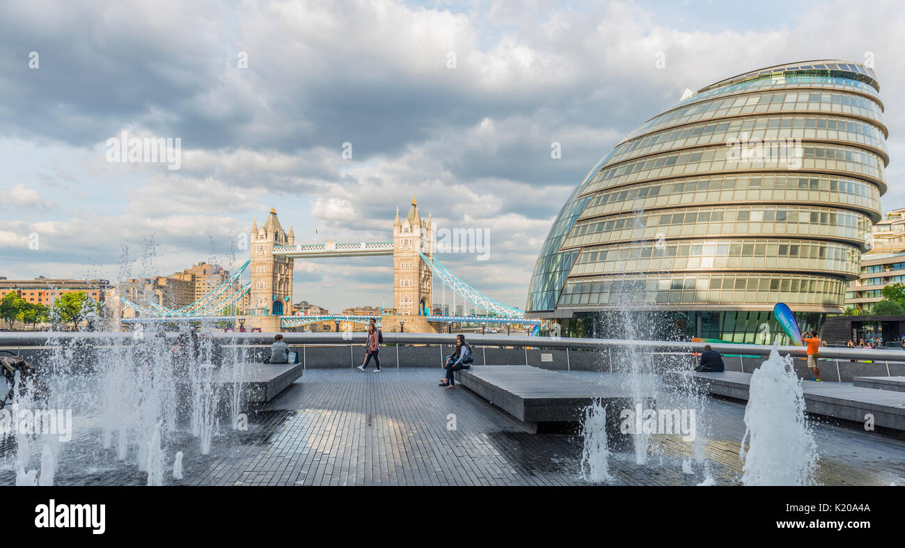 London City Hall, City Hall, behind Tower Bridge, More London Riverside ...