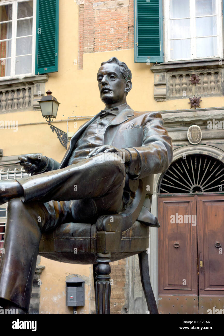 Puccini Statue and his home in Lucca, Italy, 2017 Stock Photo - Alamy