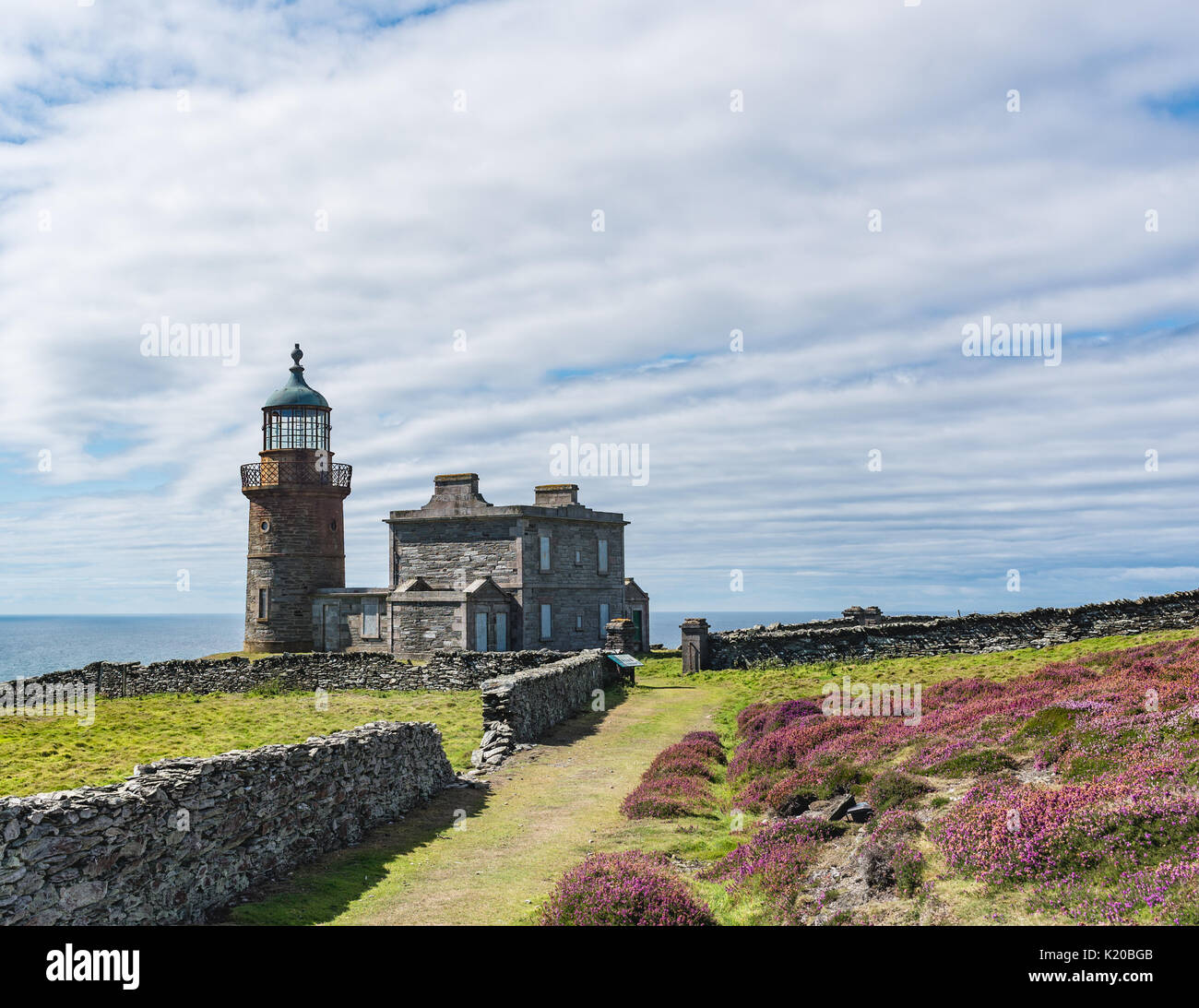 Path leading to lower lighthouse buildings on Calf Of Man Stock Photo ...