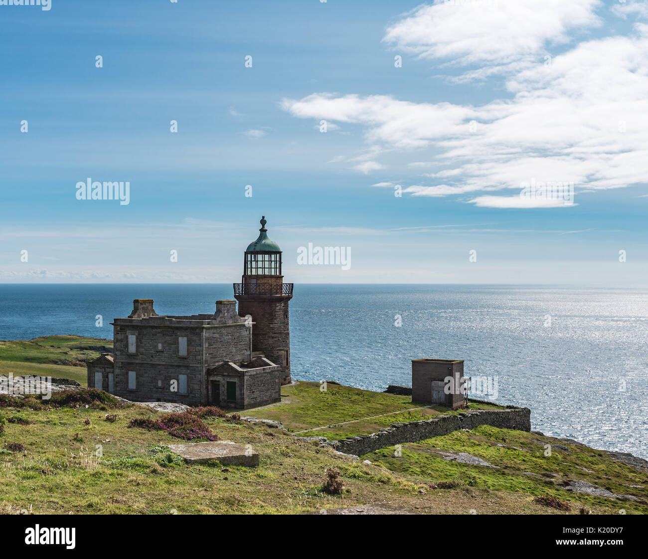 View of Lower Lighthouse buildings on Calf of Man Stock Photo - Alamy