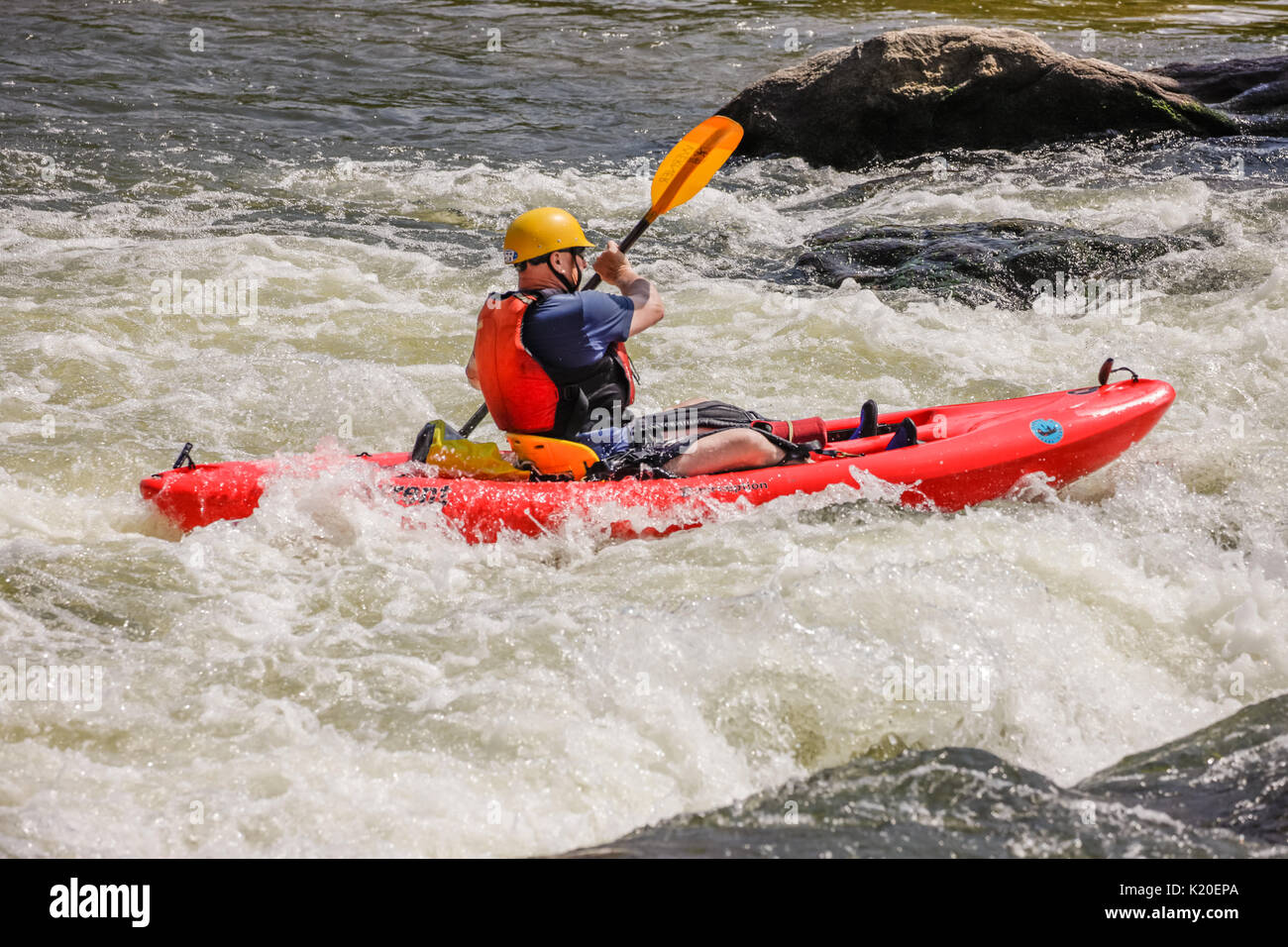 Kayaking on the James River - Richmond, VA - August, 2017 Stock Photo ...